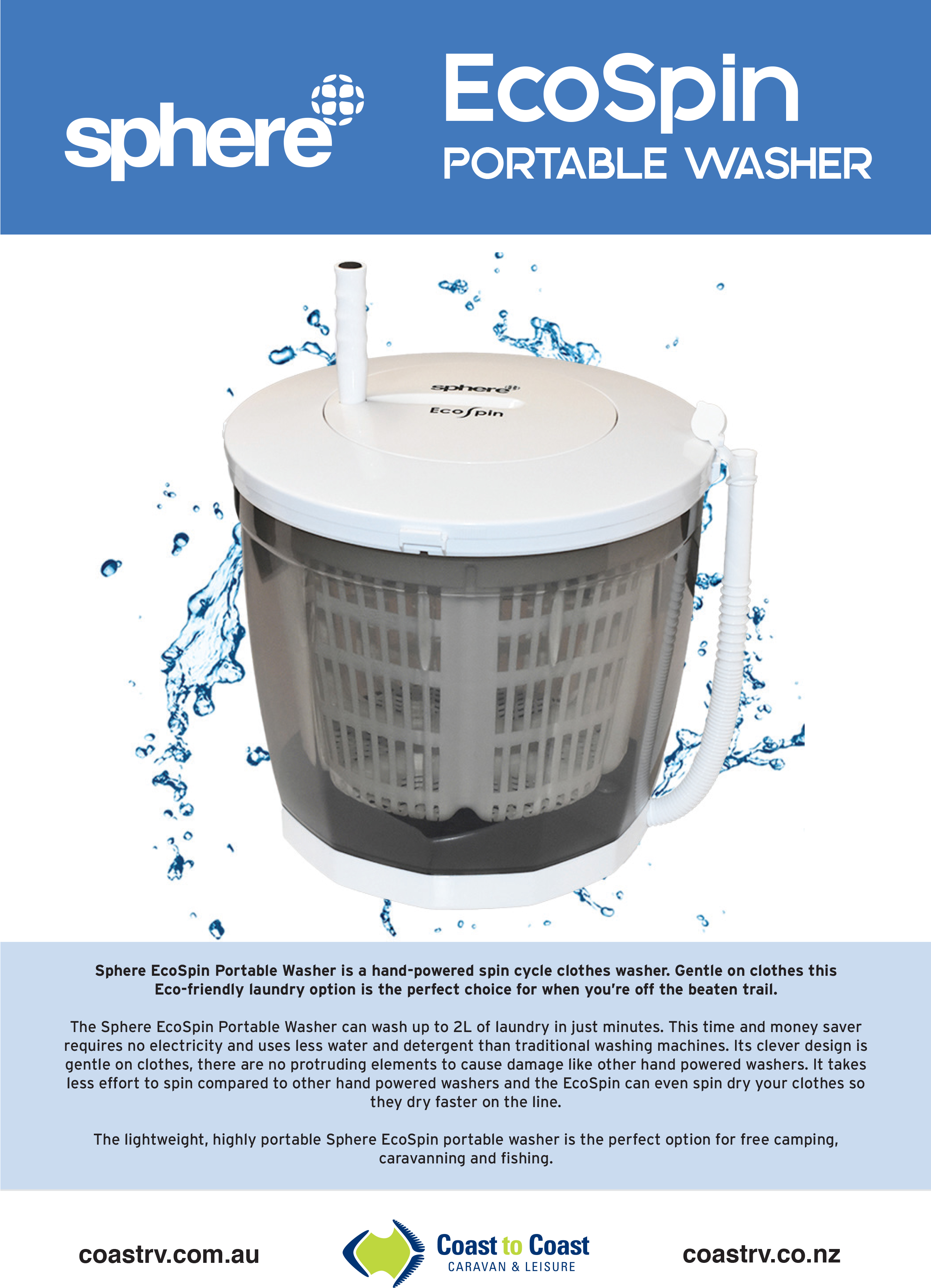 Sphere EcoSpin Portable Washer - Coast to Coast RV